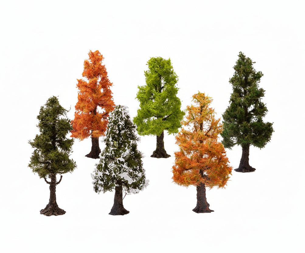 Miniature Pine Model Trees Multicolor 12/15cm for Railway & Diorama La ...