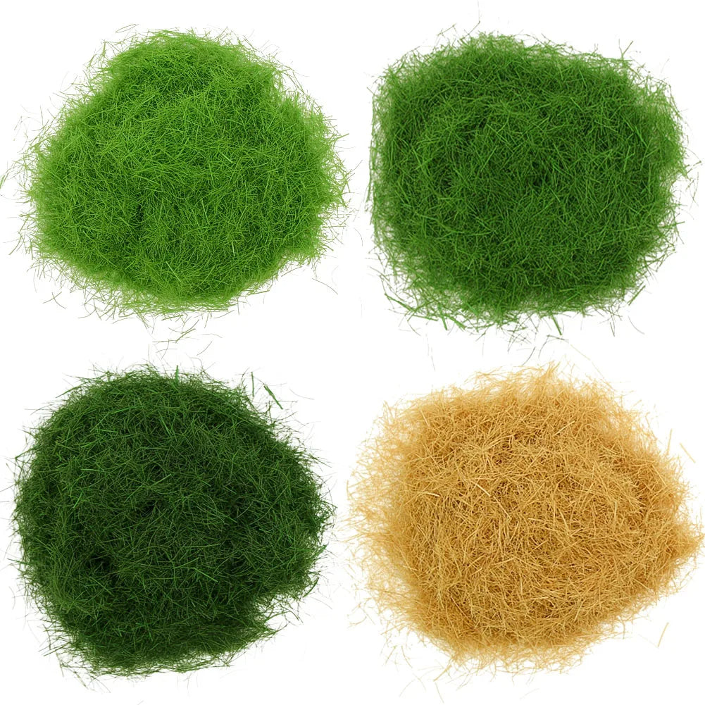 4 Bottles 140g 5/8/12mm Miniature Static Grass Powder Flock Turf Flock ...