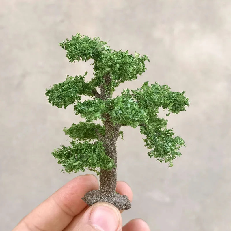 8cm Miniature Spruce Pine Model Tree with Wire Trunk for Dioramas, Tra ...