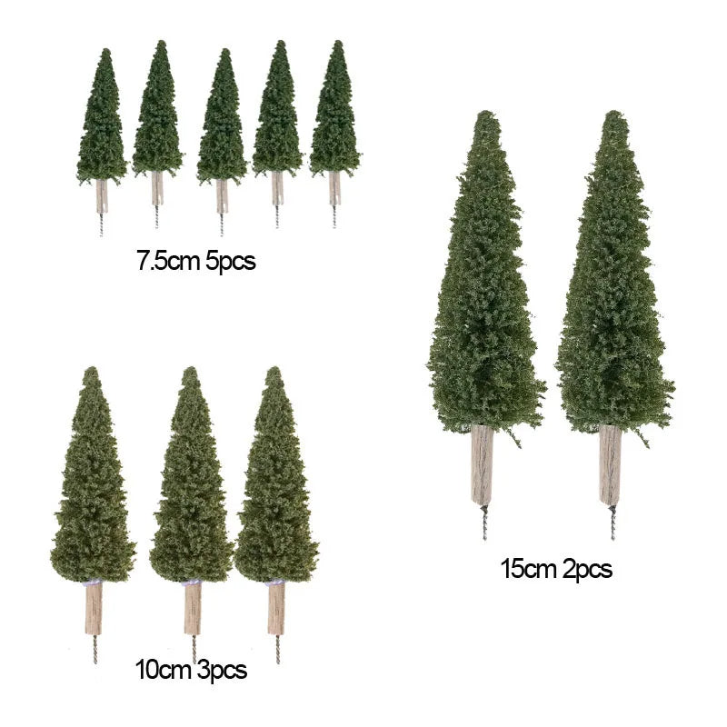 5/10pcs Miniature Spruce Tree Model: G HO N Scale Railway Scenery – e-Toyer