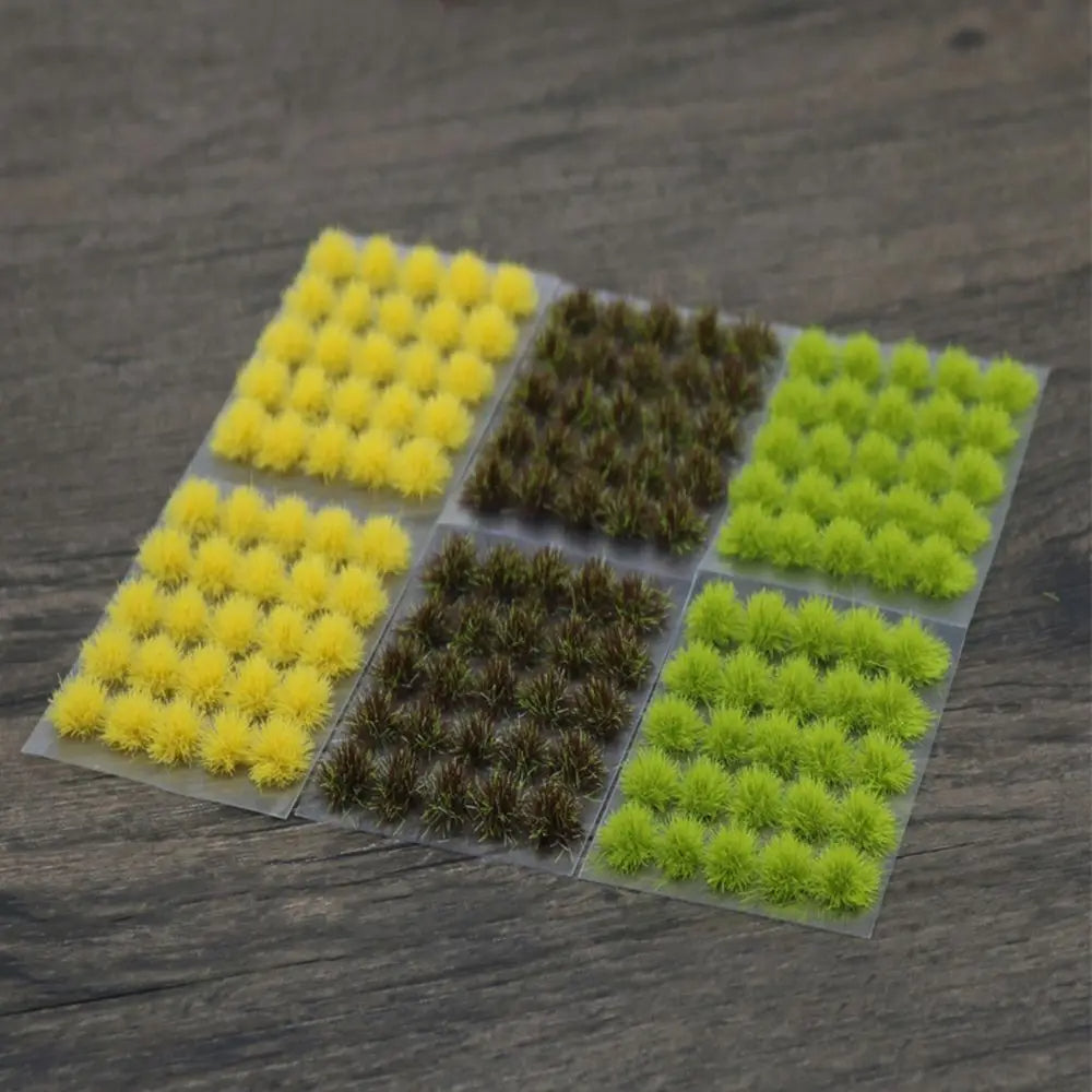 50 pcs Miniature Grass Tufts Bushes Clusters Models Railway Layout Acc ...
