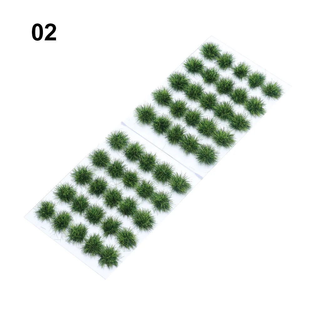 50 pcs Miniature Grass Tufts Bushes Clusters Models Railway Layout Acc ...