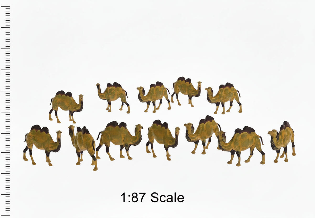 Miniature Bactrian Camel Figures 1:87 HO Scale – Mini Animal Models fo ...