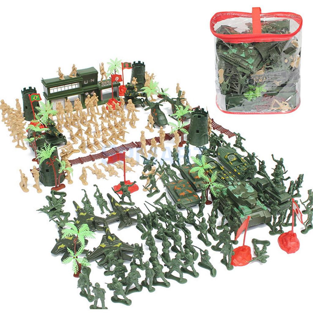 188 pcs Classic WWII Military Playset Plastic Toy Soldier Army Men 5cm ...